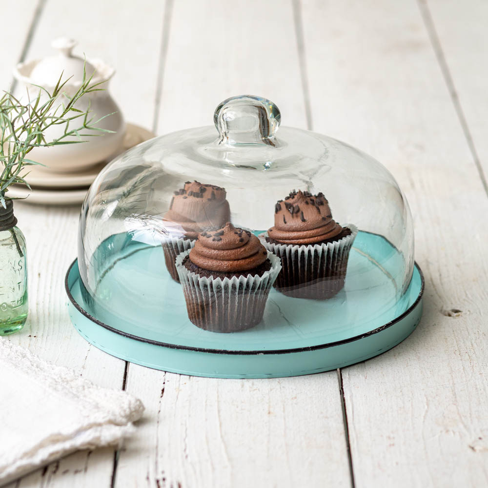 Glass Cloche with Base - Seafoam | CTW Home Collection Glass Cloche with Base - Seafoam | CTW Home Collection