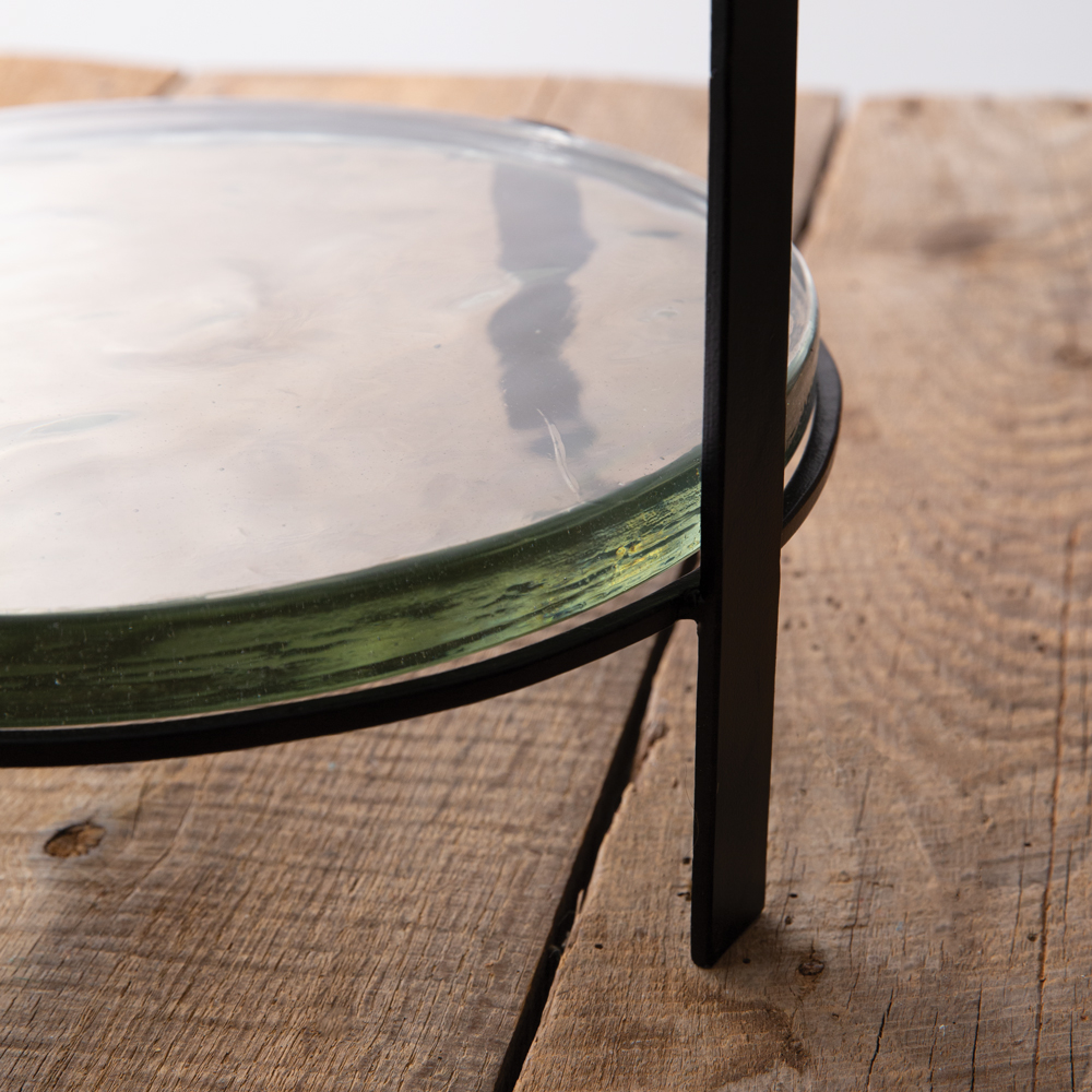 Two-Tier Blocked Glass Tray | CTW Home Collection