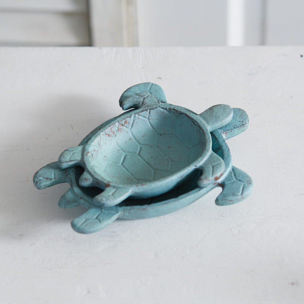 Set of Two Sea Turtle Trinket Dishes | CTW Home Collection