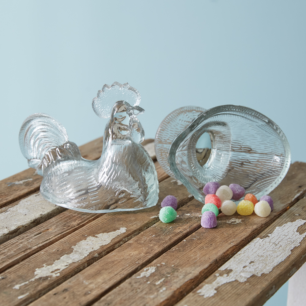 Glass Rooster Candy Dish | CTW Home Collection