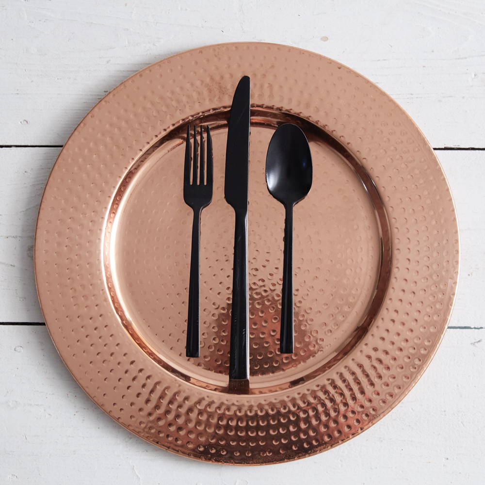 Stamped Copper Charger | CTW Home Collection