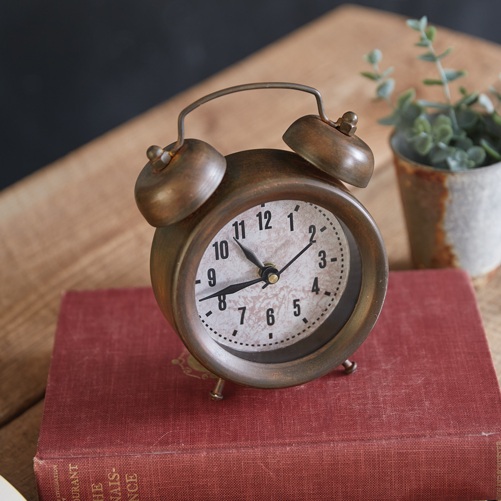 Vintage-Inspired Twin Bell Clock | CTW Home Collection