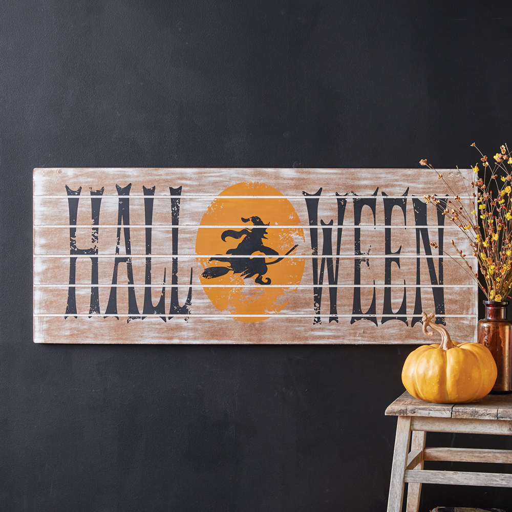Rustic Halloween Plank Sign | CTW Home Collection