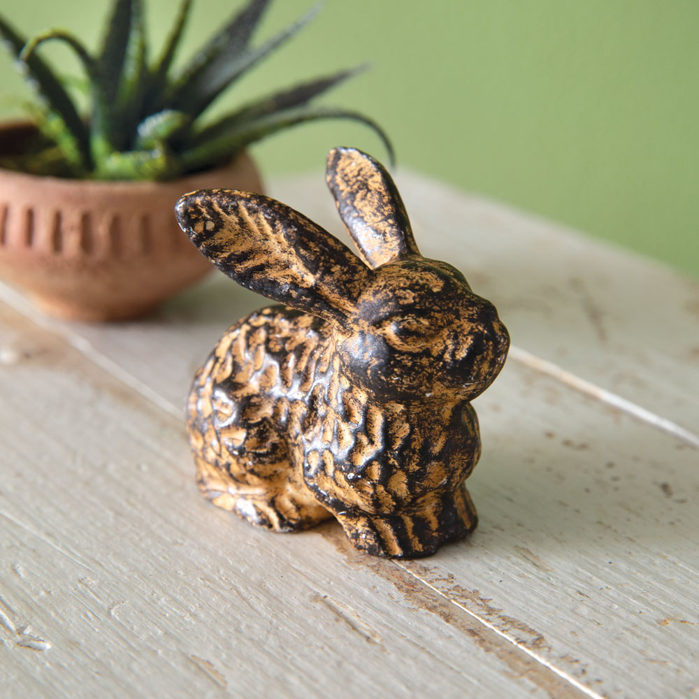 Set of Two Rustic Bunny Figurines | CTW Home Collection
