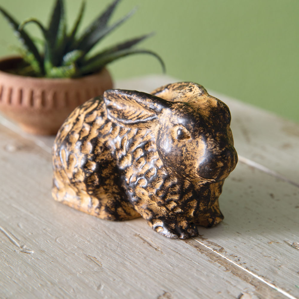 Set of Two Rustic Bunny Figurines | CTW Home Collection