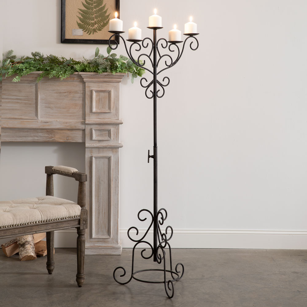 Vintage-Inspired Floor Candelabra | CTW Home Collection