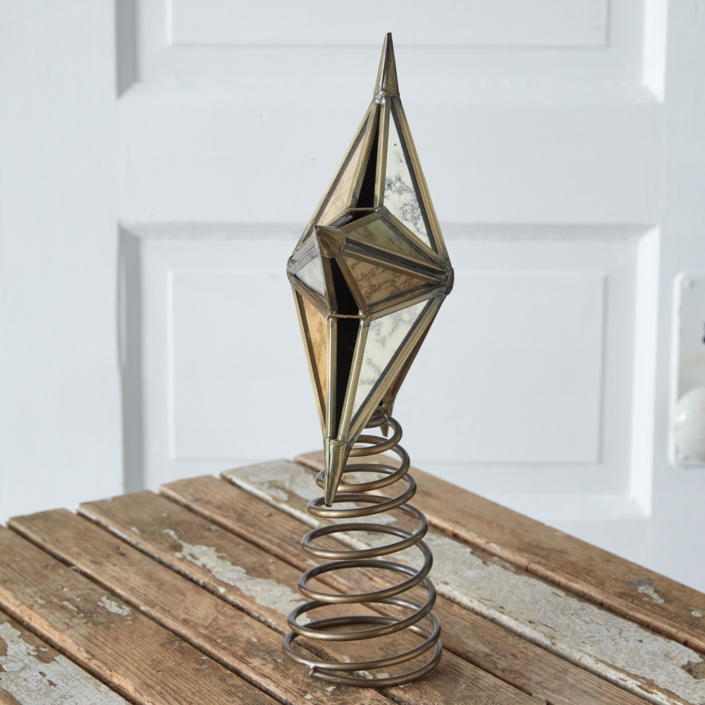 Retro Mercury Glass Star Tree Topper | CTW Home Collection