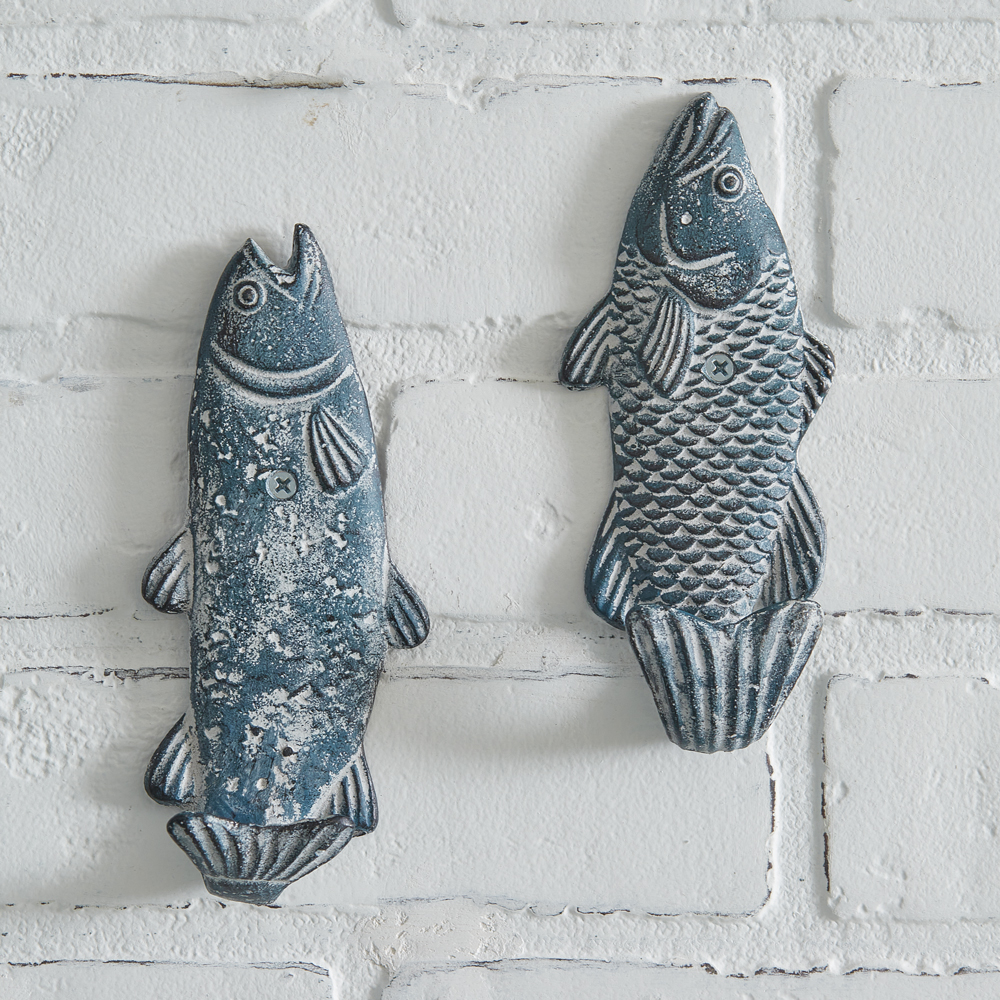Set of Two Swimming Fish Hooks | CTW Home Collection