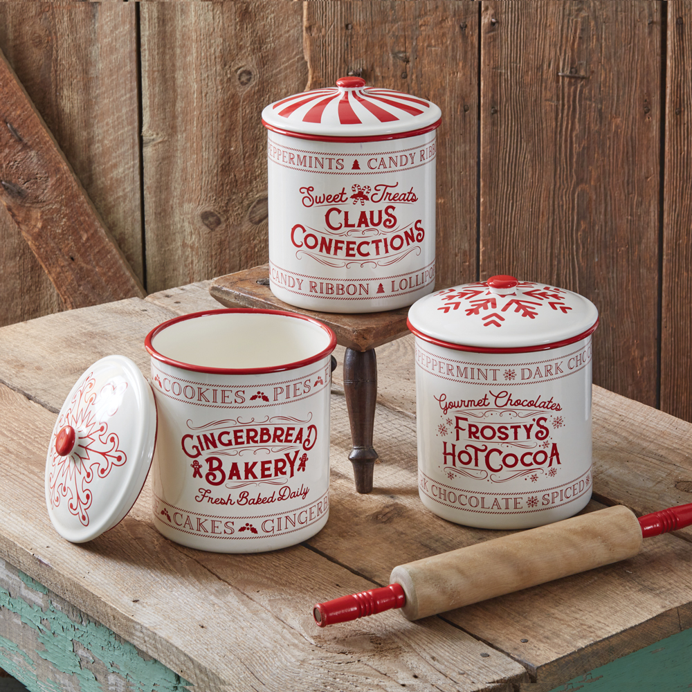 Frostys Hot Cocoa Enameled Christmas Container | CTW Home Collection