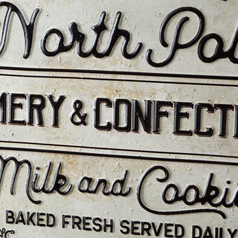 North Pole Creamery and Confectionary Metal Wall Sign | CTW Home Collection