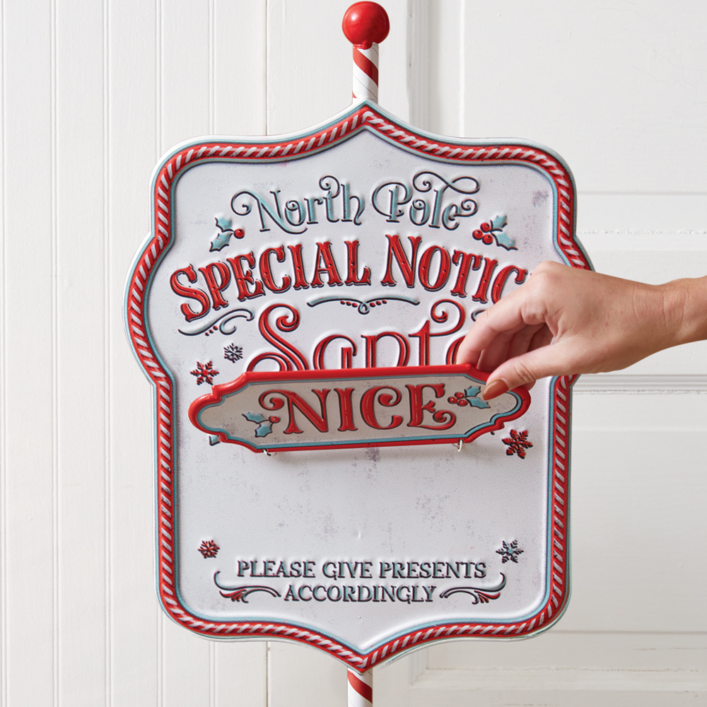 North Pole Naughty or Nice Sign | CTW Home Collection