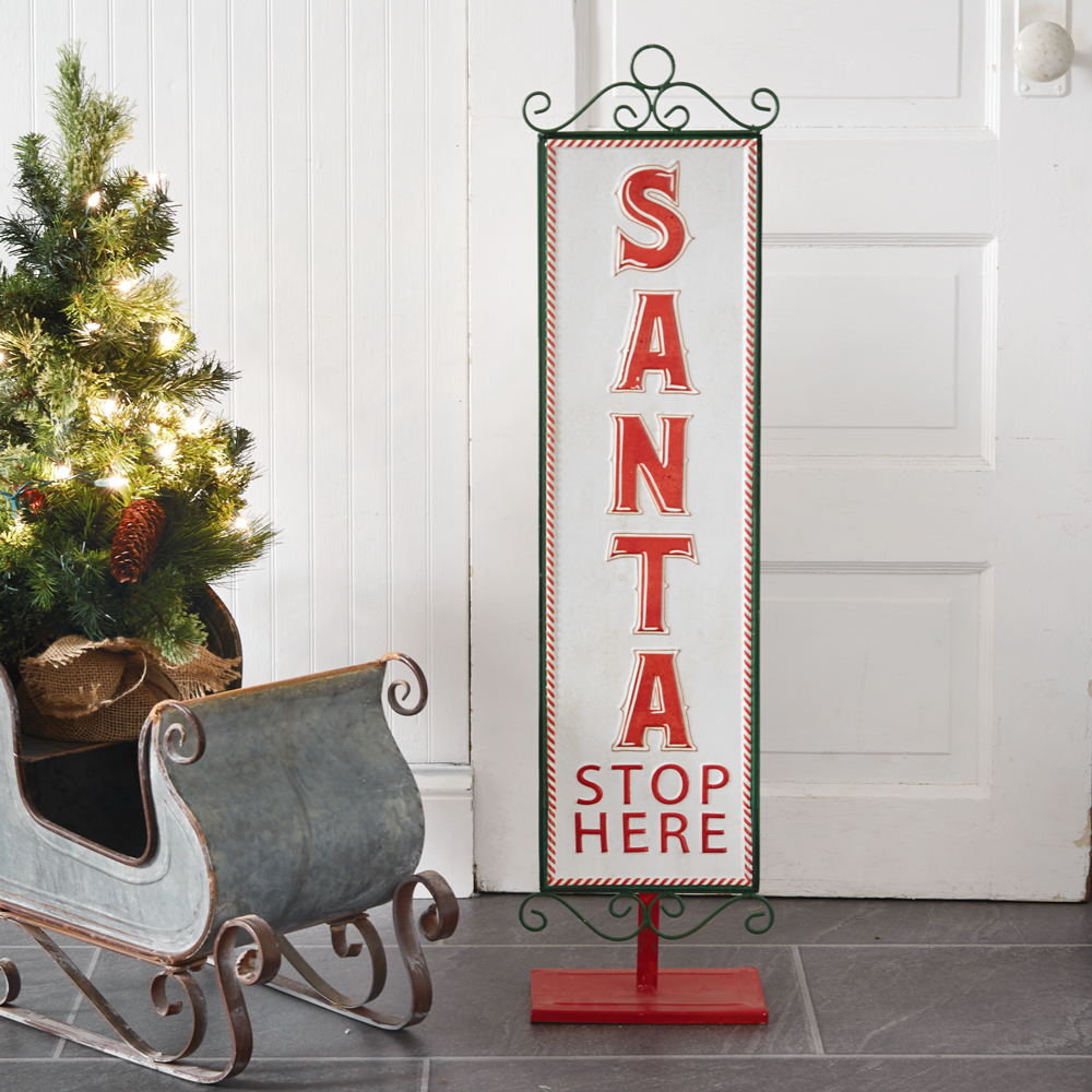 Santa Stop Here Sign | CTW Home Collection