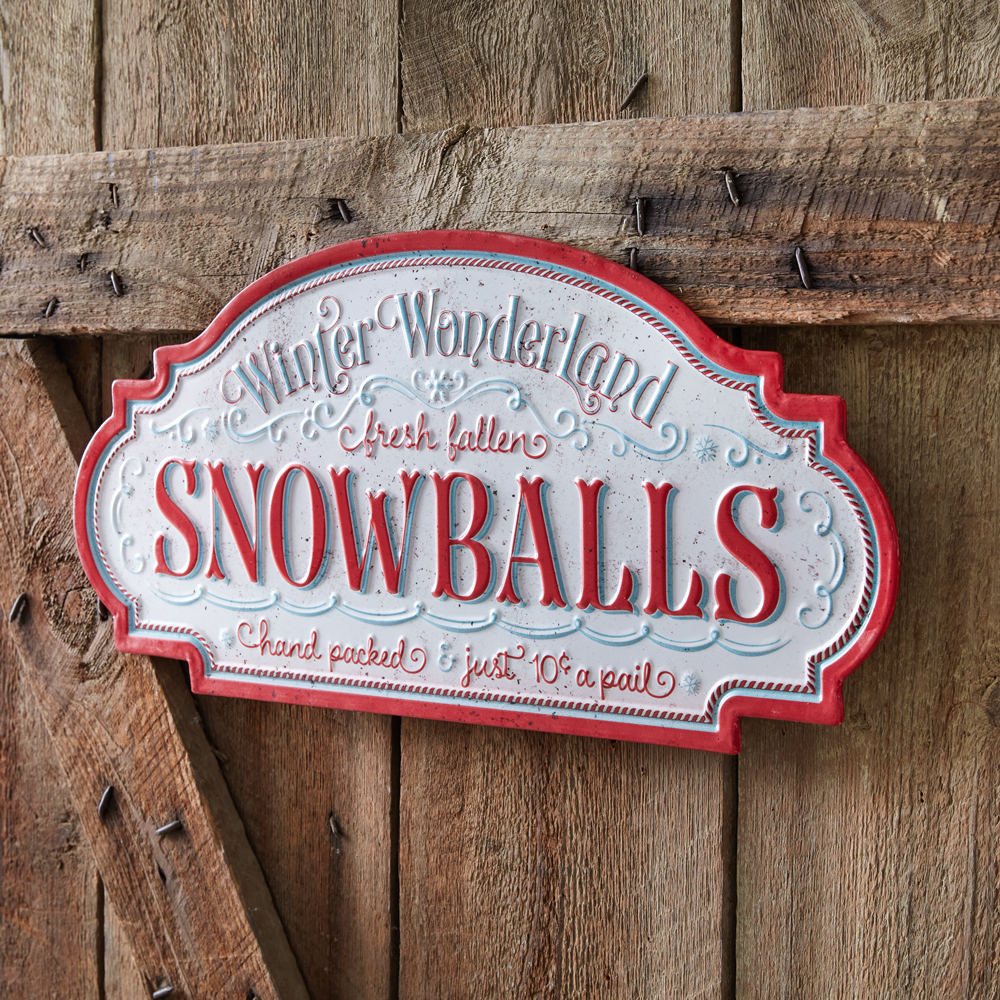 Fresh Fallen Snowballs Wall Sign | CTW Home Collection