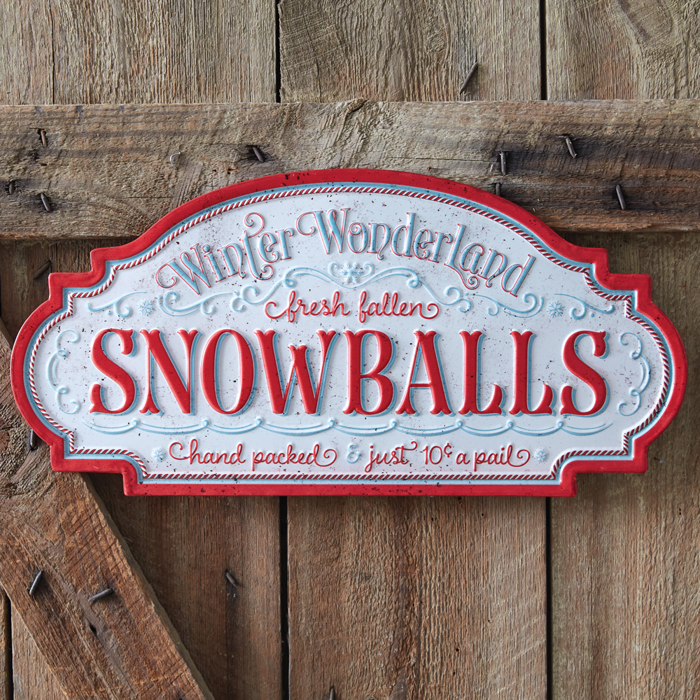 Fresh Fallen Snowballs Wall Sign | CTW Home Collection