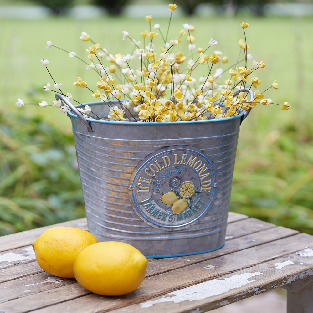 Ice Cold Lemonade Galvanized Bucket | CTW Home Collection