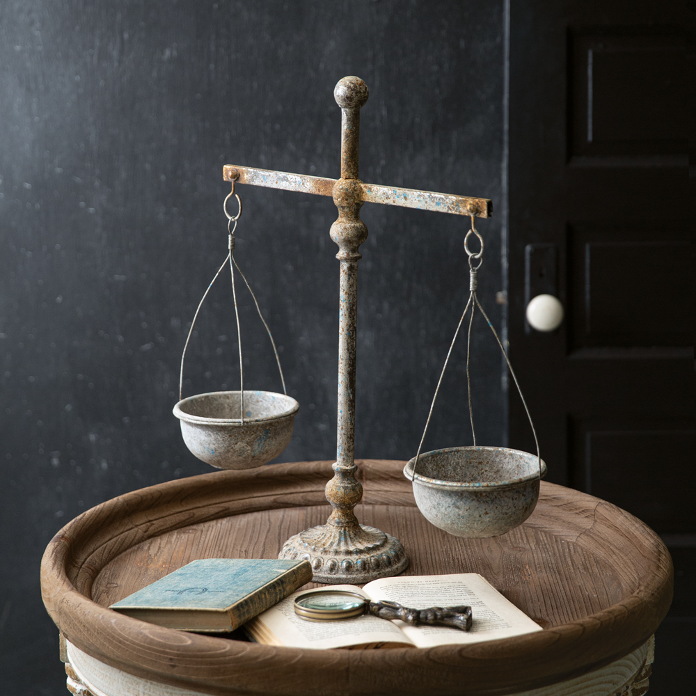 Farmhouse Denim Decorative Balance Scale | CTW Home Collection
