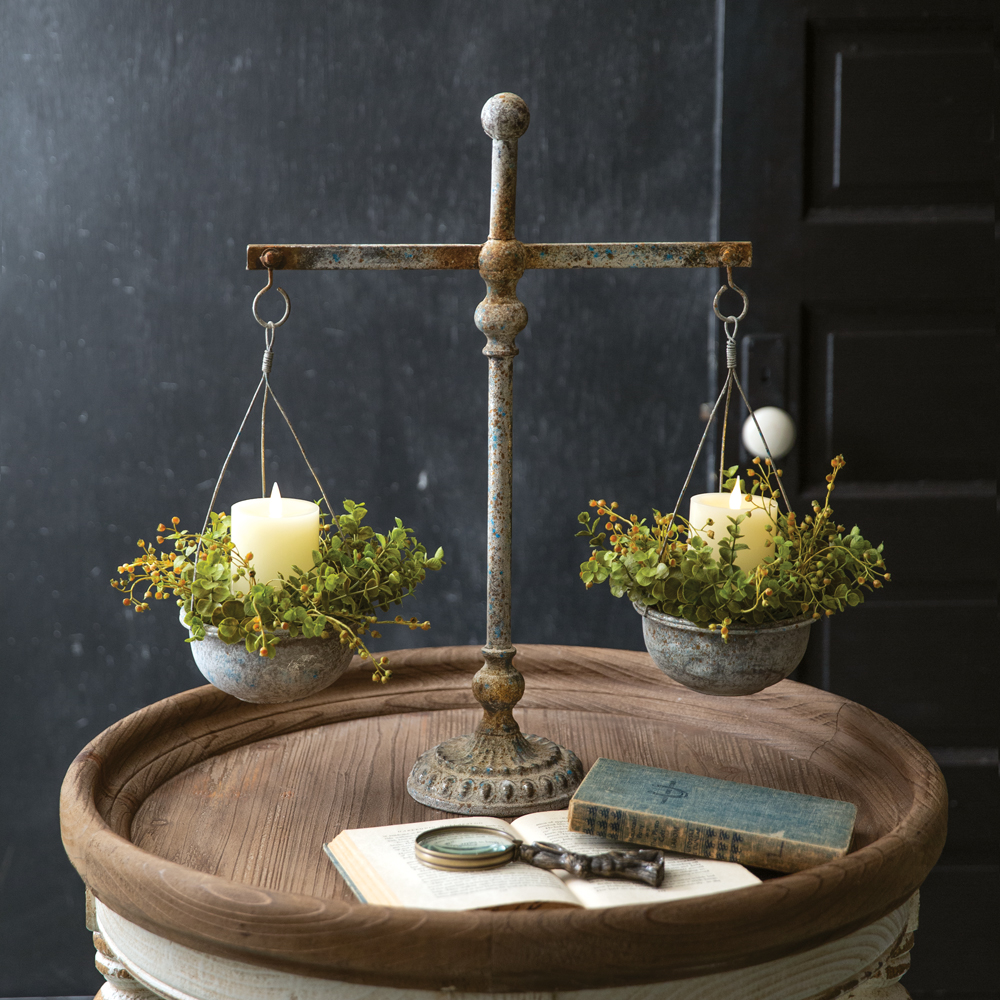 Farmhouse Denim Decorative Balance Scale | CTW Home Collection
