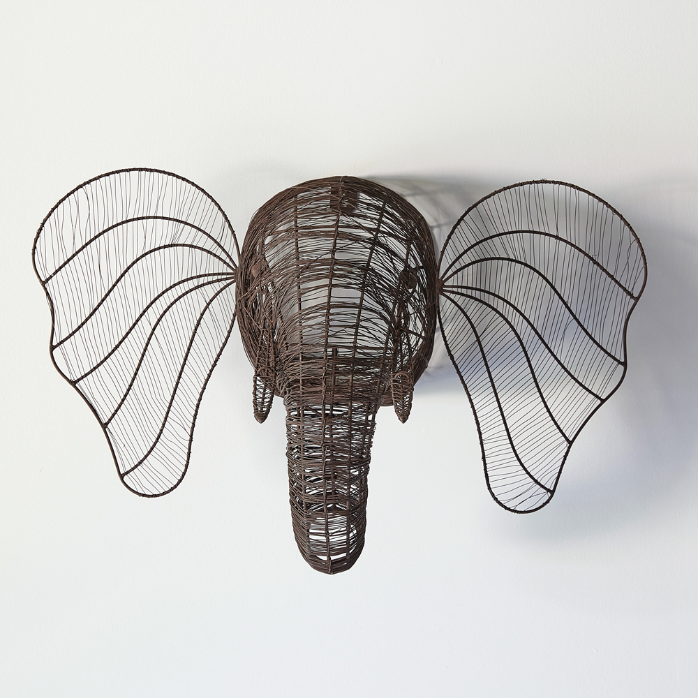 Wire Elephant Wall Mount Head | CTW Home Collection