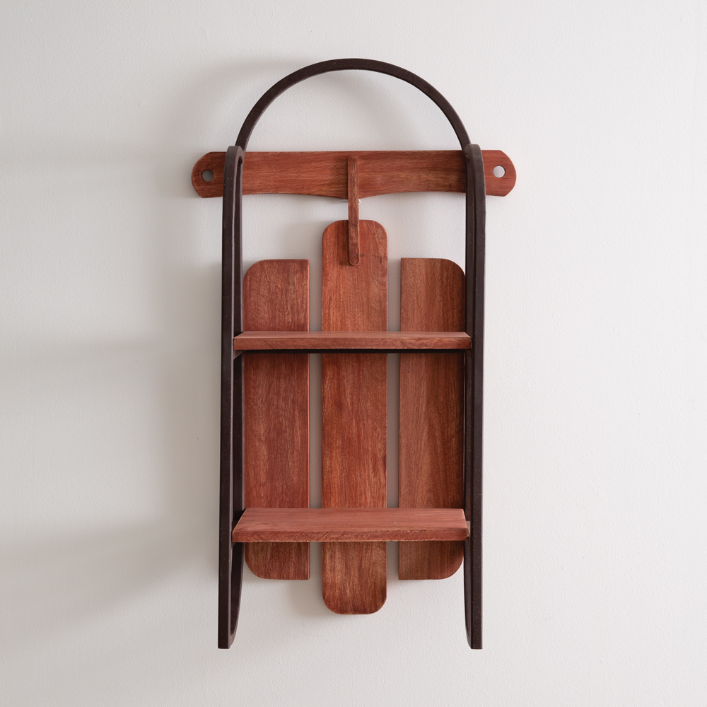 Wood and Iron Sled Shelf | CTW Home Collection