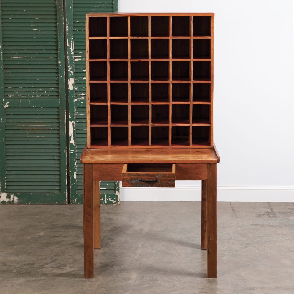 Vintage Post Office Sorting Table Ctw Home Collection 