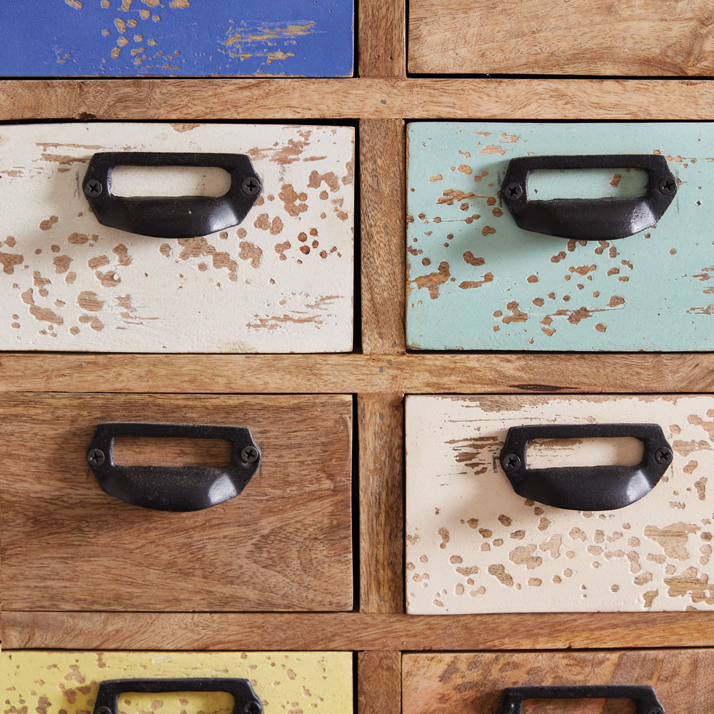 Multi-colored Reclaimed Wood Chest of Drawers | CTW Home Collection