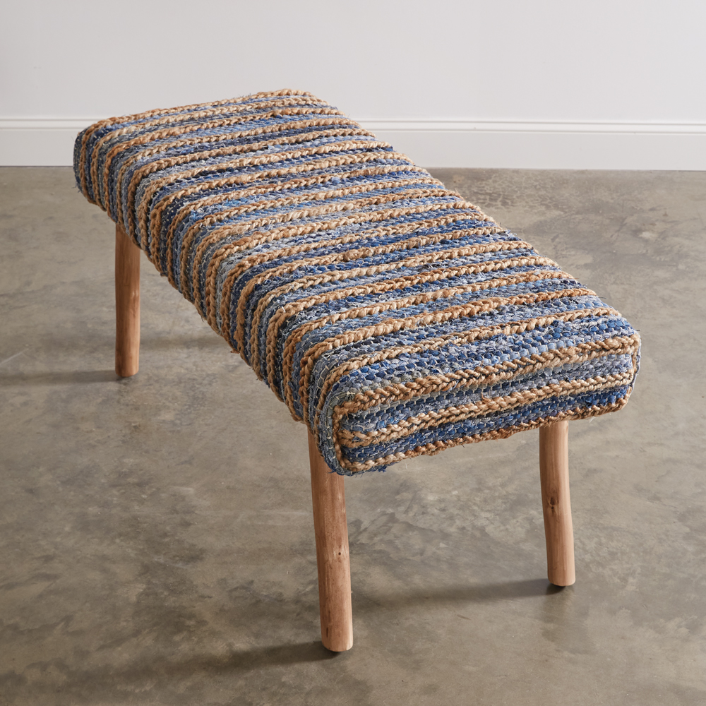 Recycled Denim Bench | CTW Home Collection