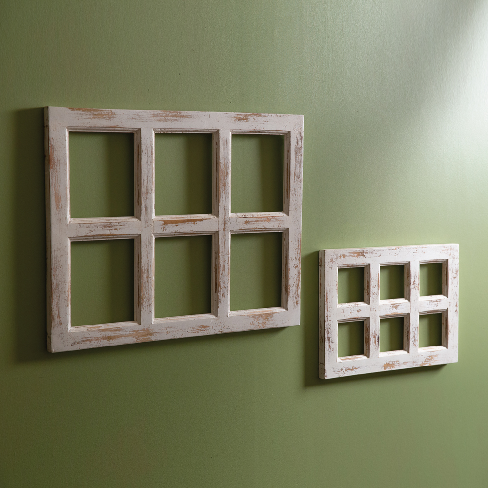 Set of Two Whitewashed Window Frames | CTW Home Collection
