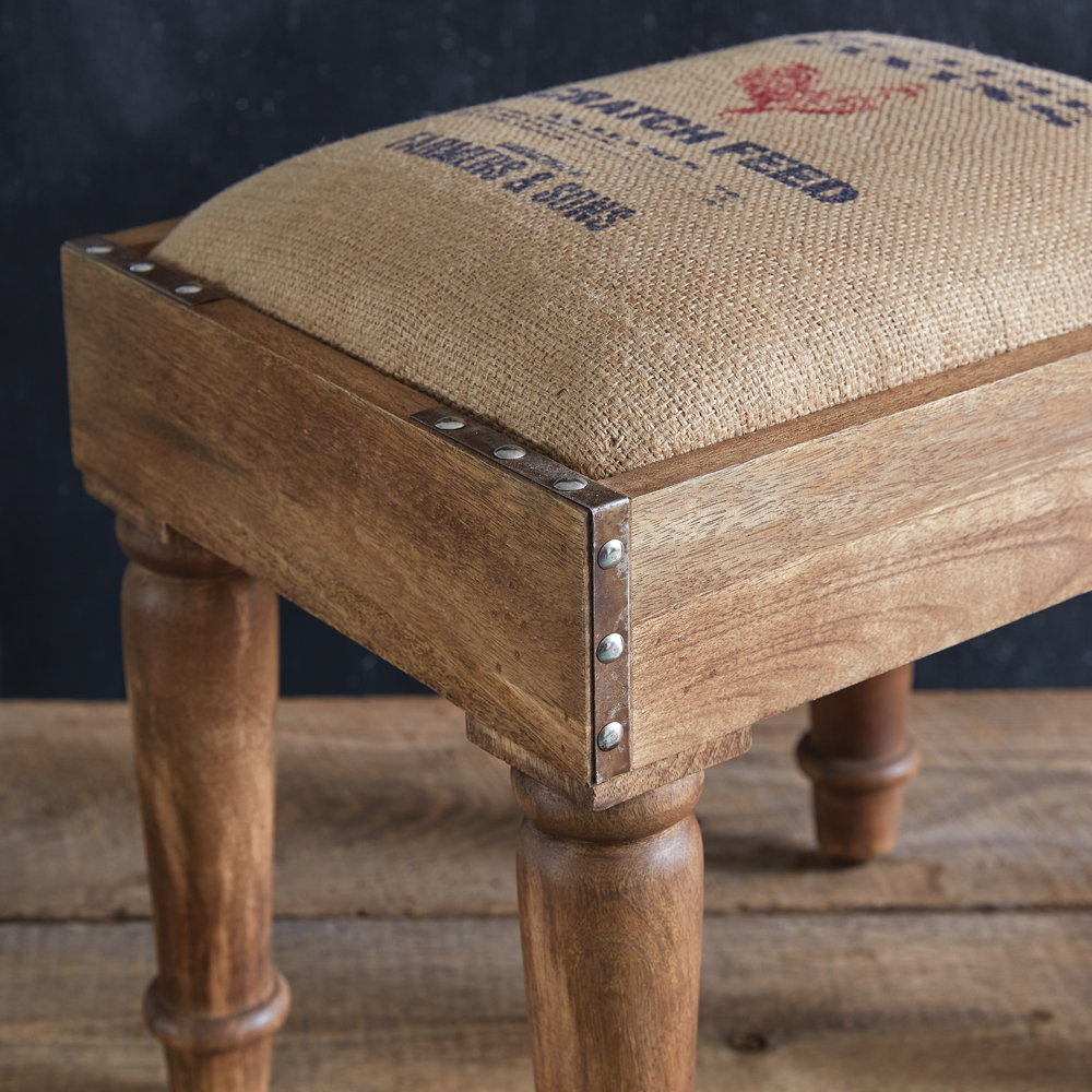 Grain Sack Footstool | CTW Home Collection