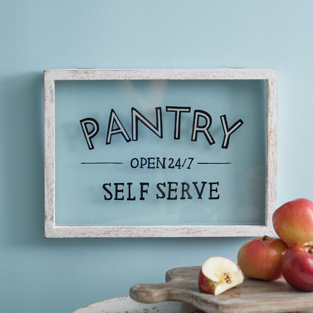 Glass Paned Pantry Wall Sign | CTW Home Collection