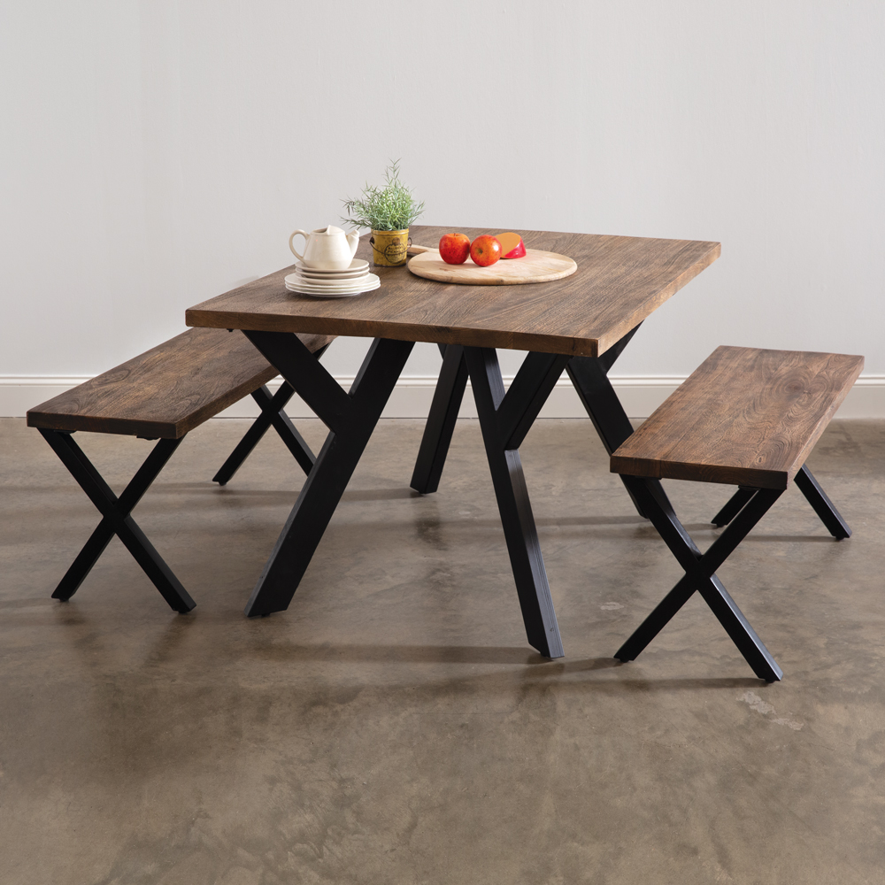 Abingdon Kitchen Table with Two Benches | CTW Home Collection