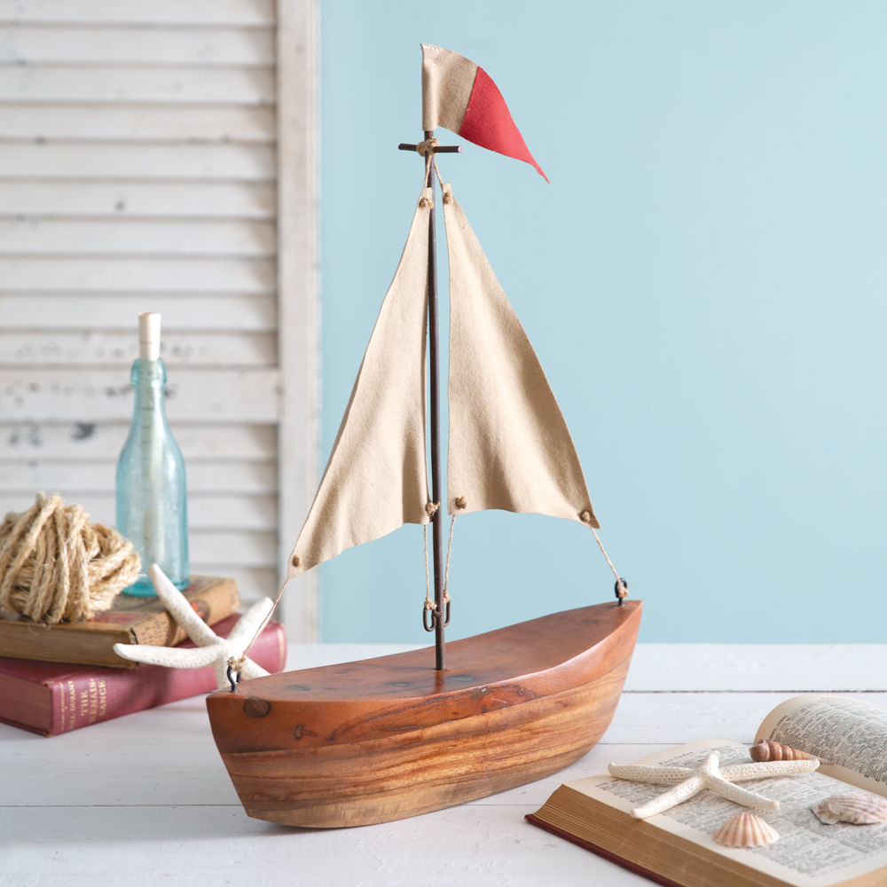Handcrafted Sailboat Sculpture | CTW Home Collection