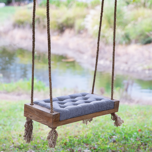 Padded Wooden Single Seat Swing | CTW Home Collection