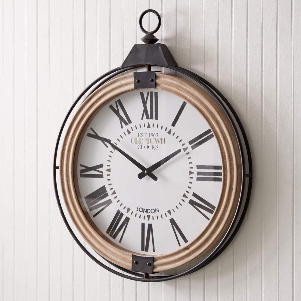Large Pocket Watch Style Wall Clock | CTW Home Collection
