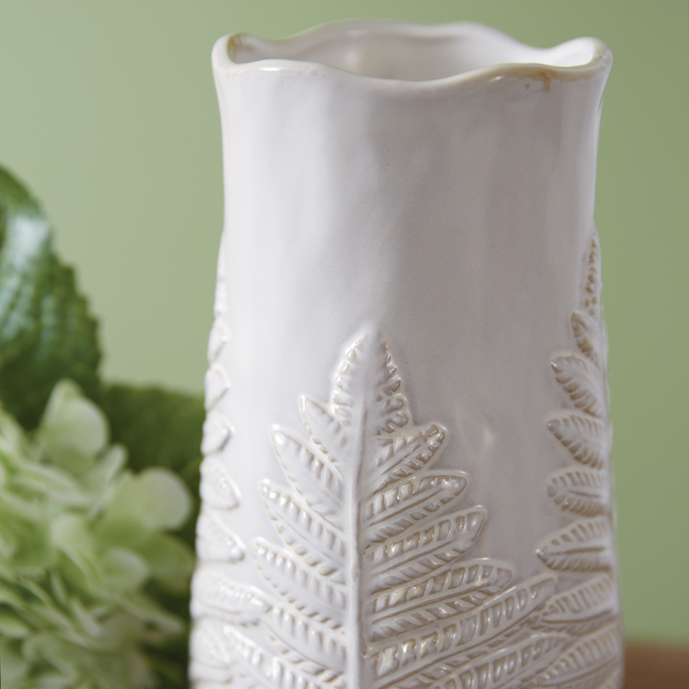 Stoneware Fern Leaf Vase | CTW Home Collection