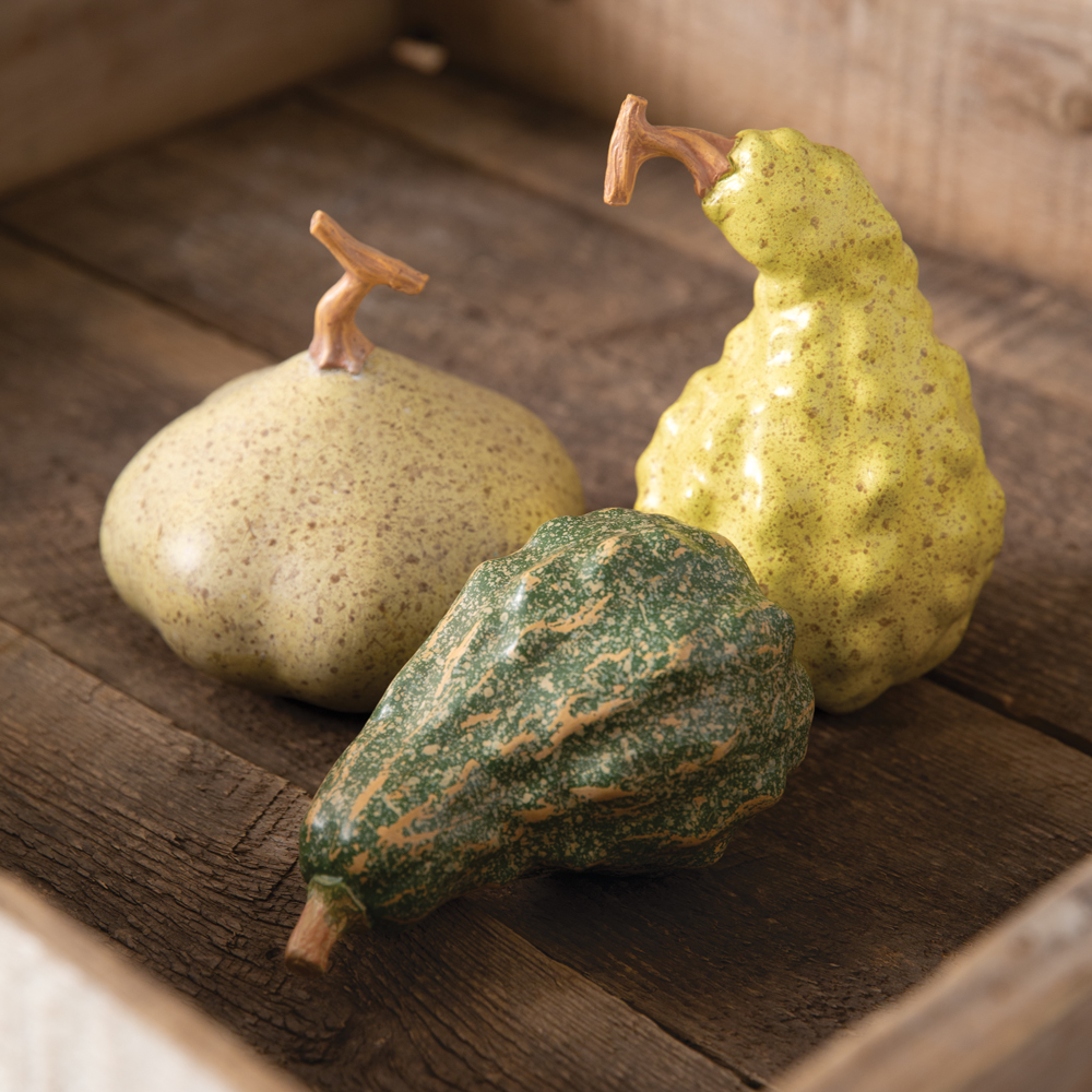 Set of Three Autumn Gourds | CTW Home Collection