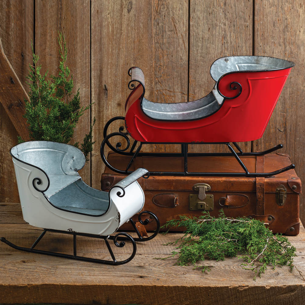 Set of Two Holiday Sleighs | CTW Home Collection