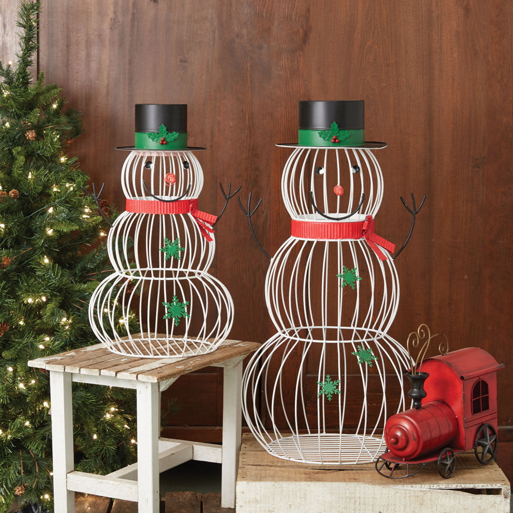 Set of Two Wire Snowmen Displays | CTW Home Collection