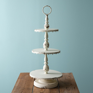 Three-Tier Feminine Farmhouse Display Stand | CTW Home Collection